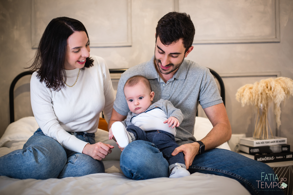 Ensaio de Família - Ensaio de familia Marina, Eduardo e Daniel - Estúdio Fatia do tempo