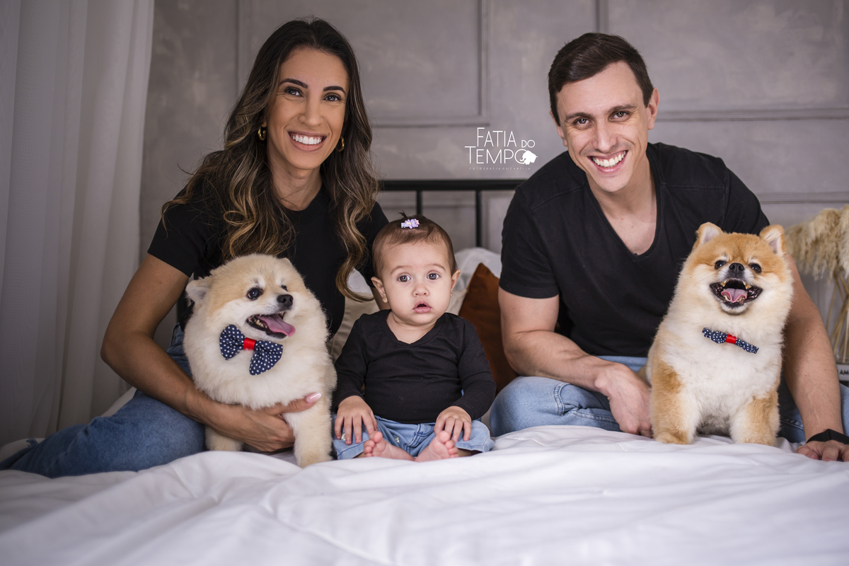 Ensaio de Família - Ensaio de familia Ju, Douglas e Bella - Estúdio Fatia do tempo