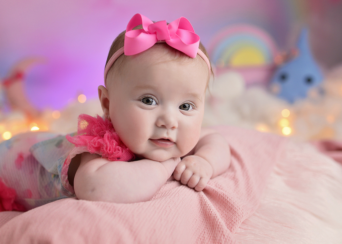 Acompanhamento Mensal do Bebê - Melinda / 4 Meses - bebe na foto