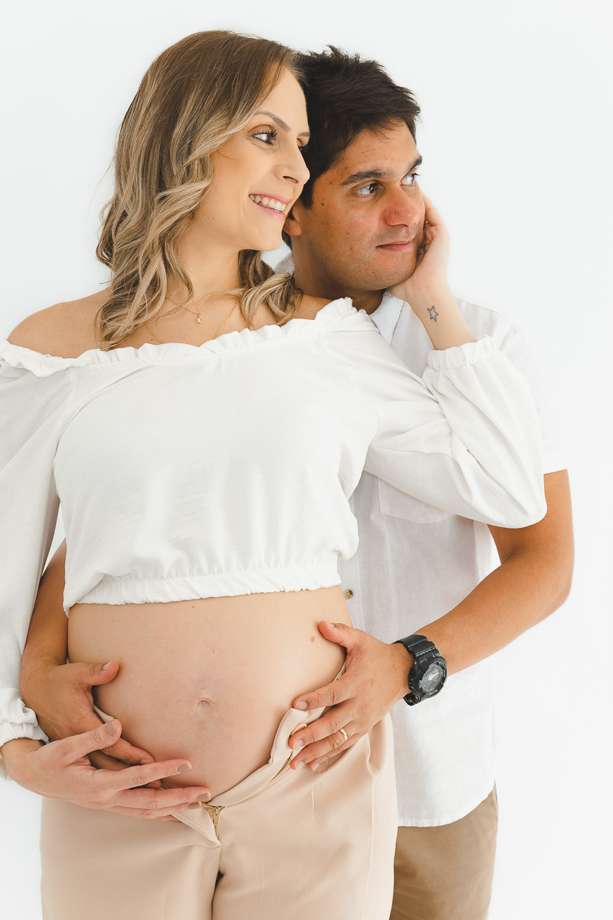 Estudio - Ensaio Gestante em Estúdio - Santos - SP