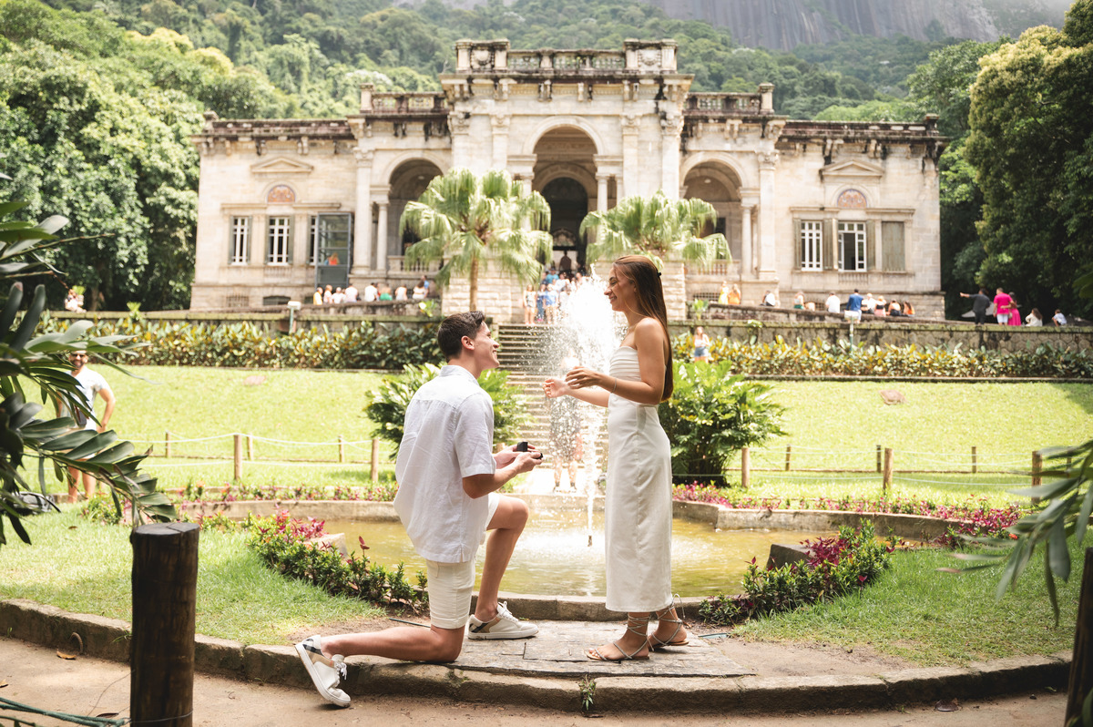 Ensaio pré-wedding - Maria Eduarda e Francisco - Parque Lage, Rio de Janeiro - RJ