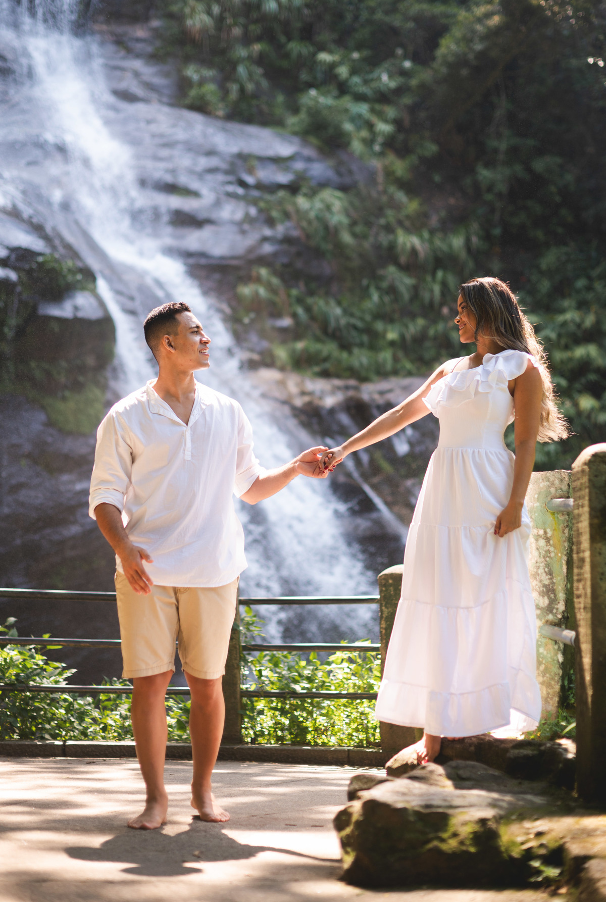 Ensaio pré-wedding - Mariana e Samuel - Cachoeira Tauanay, Floresta da Tijuca , Rio de Janeiro