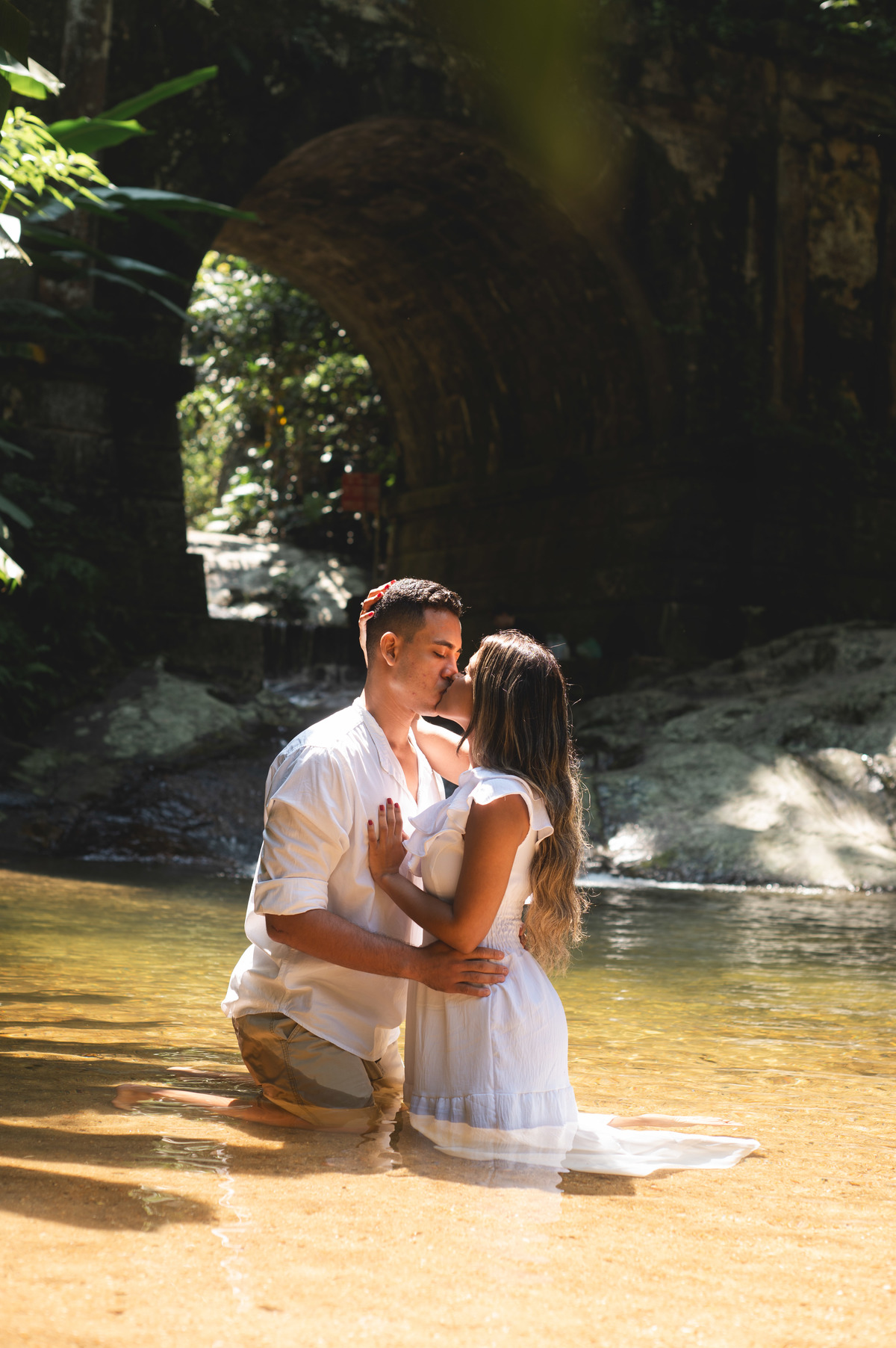 Ensaio pré-wedding - Mariana e Samuel - Cachoeira Tauanay, Floresta da Tijuca , Rio de Janeiro