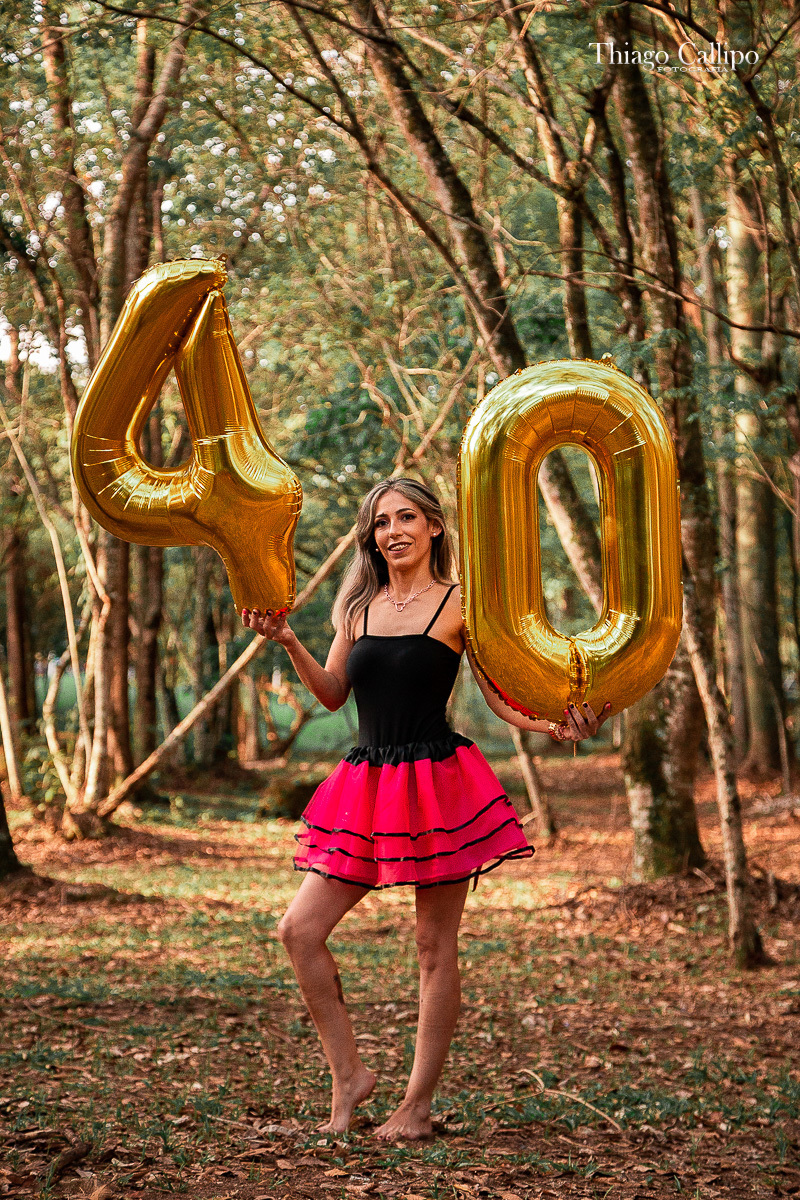 Ensaios - Ensaio de 40 anos da Jessica - Parque da cidade de Pindamonhangaba